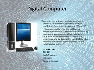 Types of computer | PPTX