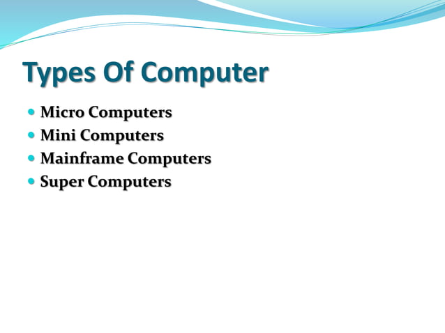 Types of computer and its history | PPTX