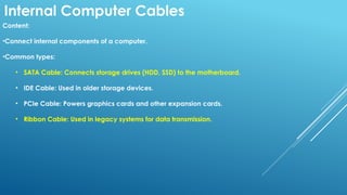 '"Various Types of Computer and Cables". | PPTX