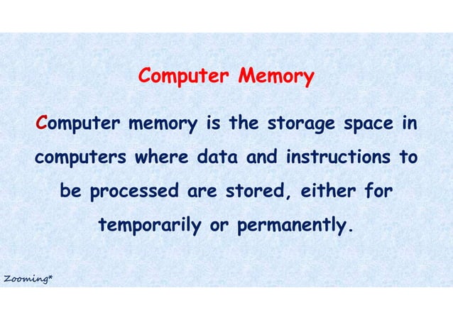 Computer Memory Types - Primary Memory - Secondary Memory | PDF