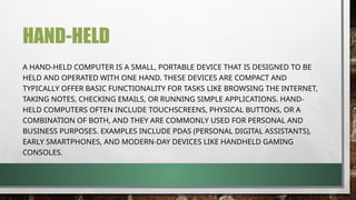 Types Of Computer ( Information Technology ) | PPTX