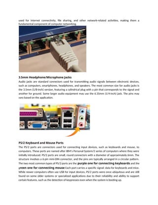 Types of Computer PortsAnd Their Functions With Picture | DOCX