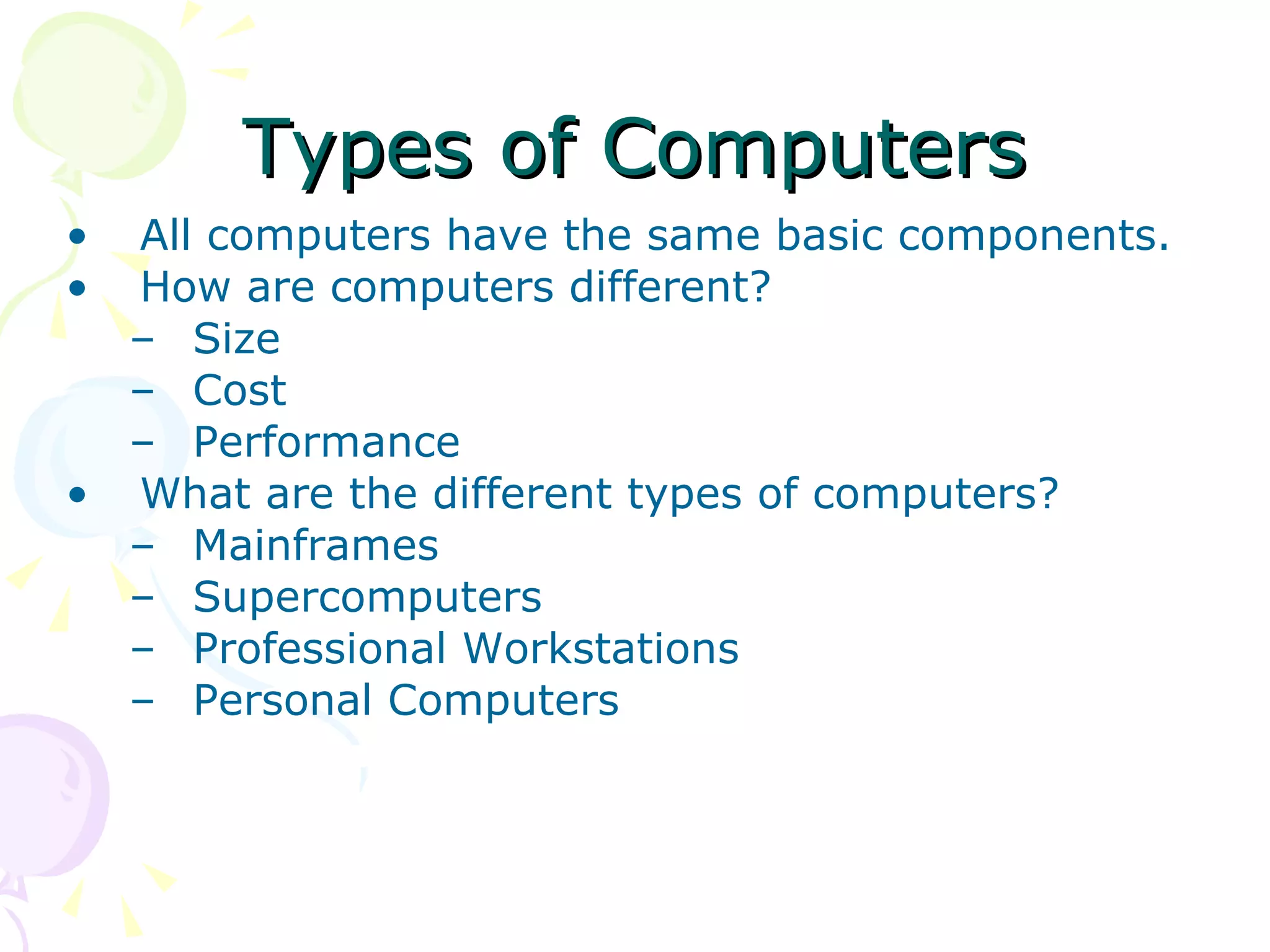 Types of computers | PPT