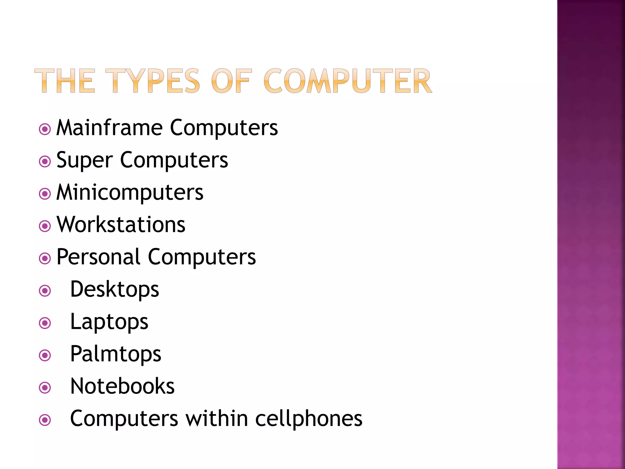 Types of computers | PPTX