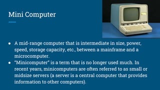 Types of computers | PPTX