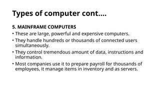 TYPES OF COMPUTERS AND THEIR IMPORTANCE.pptx