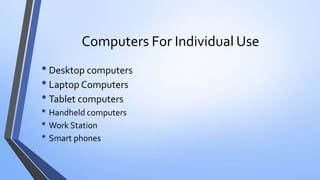 Types of computers | PPTX