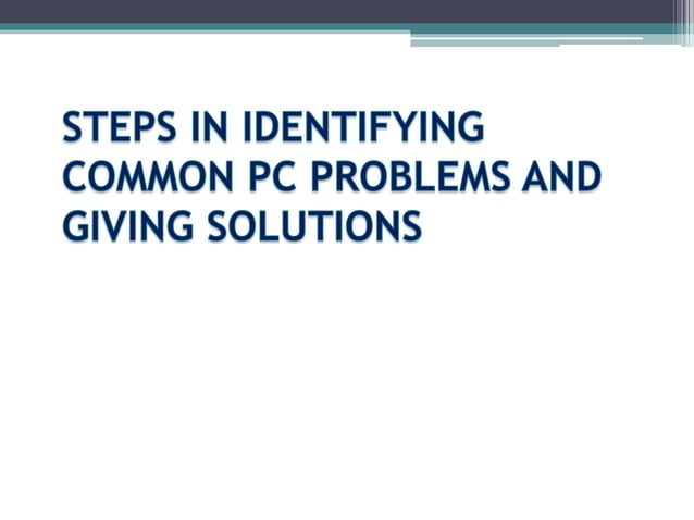Types of computer system error | PPTX | Operating Systems | Computer ...