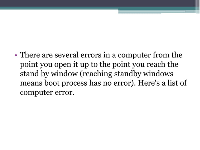 Types of Computer System Errors.pdf | Computing | Technology & Computing