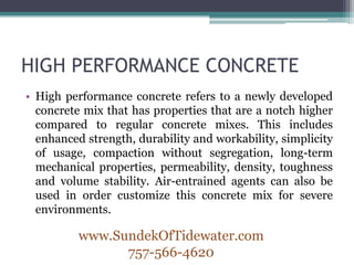 Types of concrete | PPTX | Geology | Science