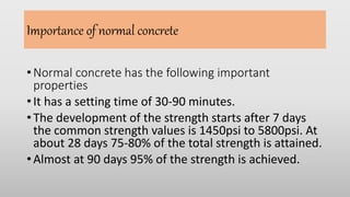 Types of concrete | PPTX