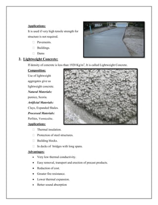 Types of Concrete | PDF
