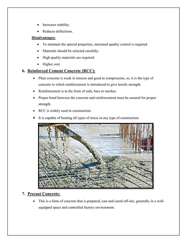 Types of Concrete | PDF | Civil Engineering Industry | Industries