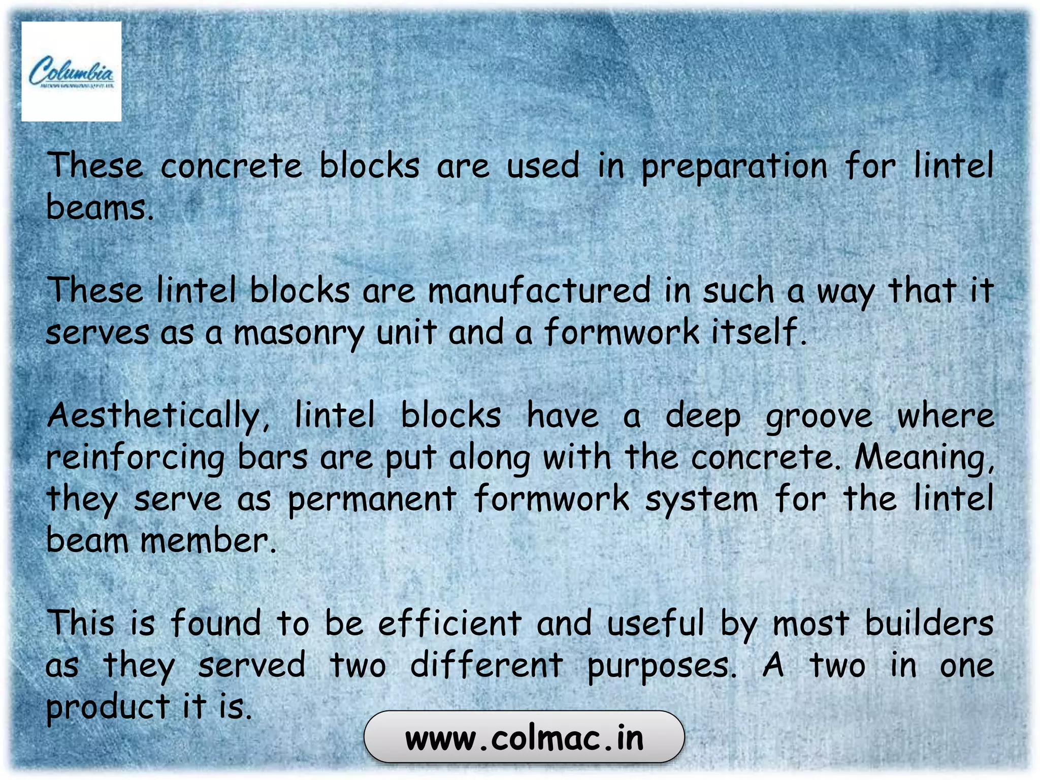 Types of Concrete Block Used in Building Construction | PPTX