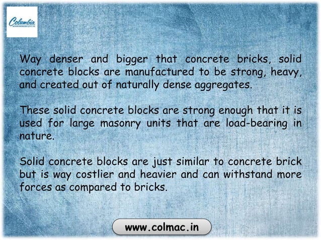 Types of Concrete Block Used in Building Construction | PPT