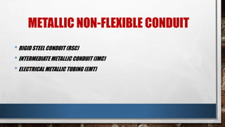 Types of conduits | PPTX
