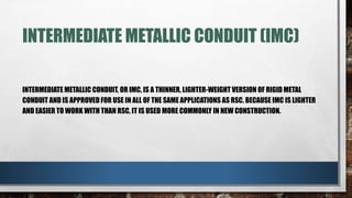 Types of conduits | PPTX