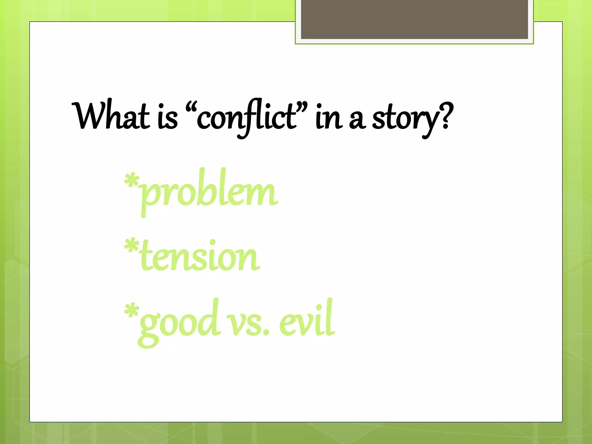 Types of conflict in literature | PPTX
