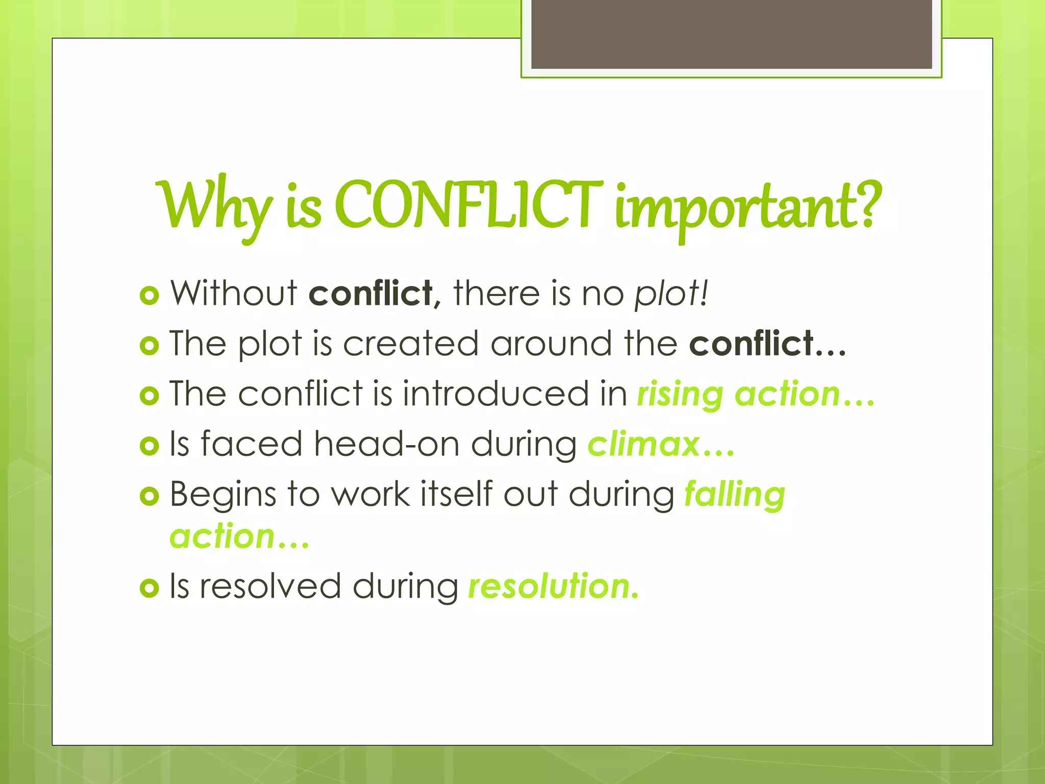 Types of conflict in literature | PPTX