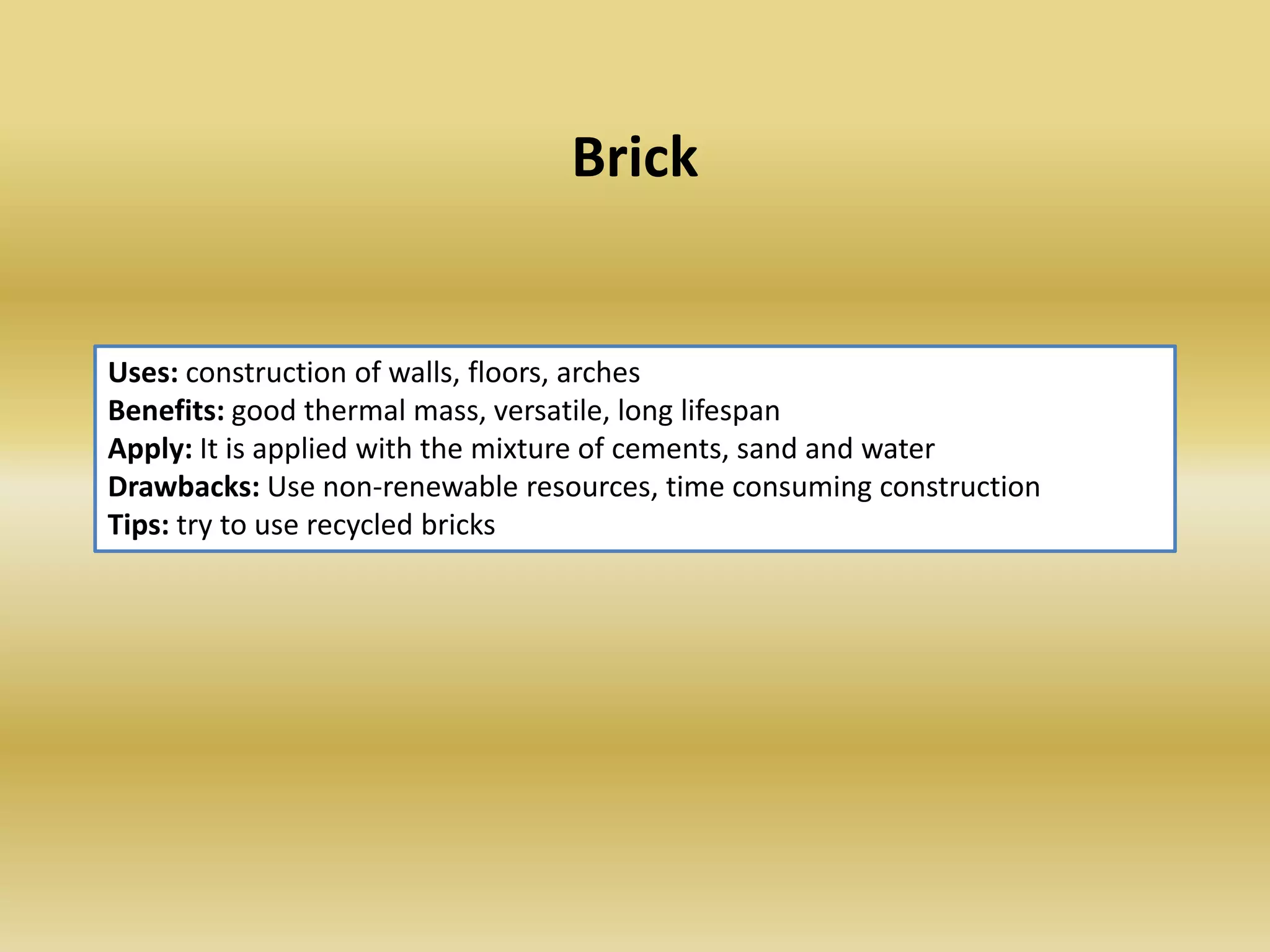 Types of Construction Materials | PPTX