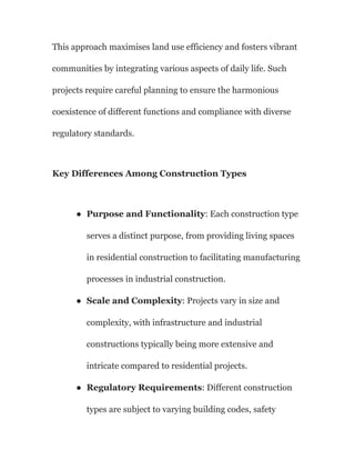 Types of Construction Projects & Key Differences | PDF
