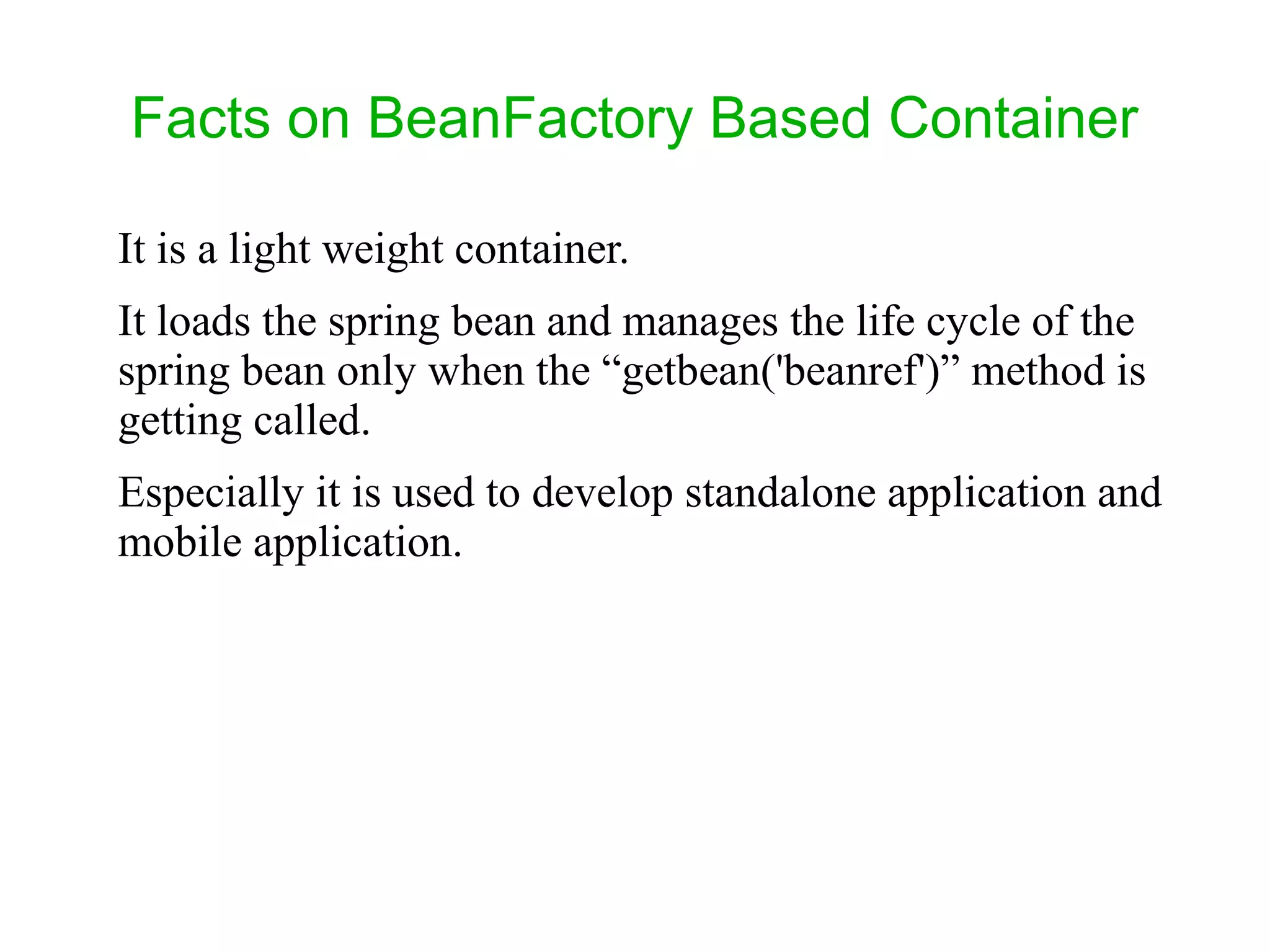 Different Types of Containers in Spring | PPT