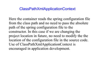 Different Types of Containers in Spring | PPT