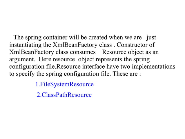 Different Types of Containers in Spring | PPT
