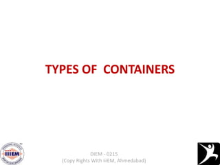 Types of containers | PPTX