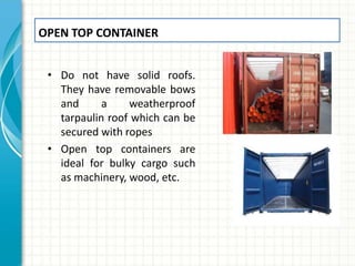 Types of containers | PPTX