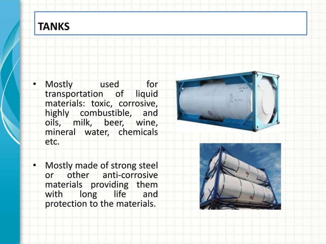 Types of containers | PPTX | Logistics and Transportation Industry ...