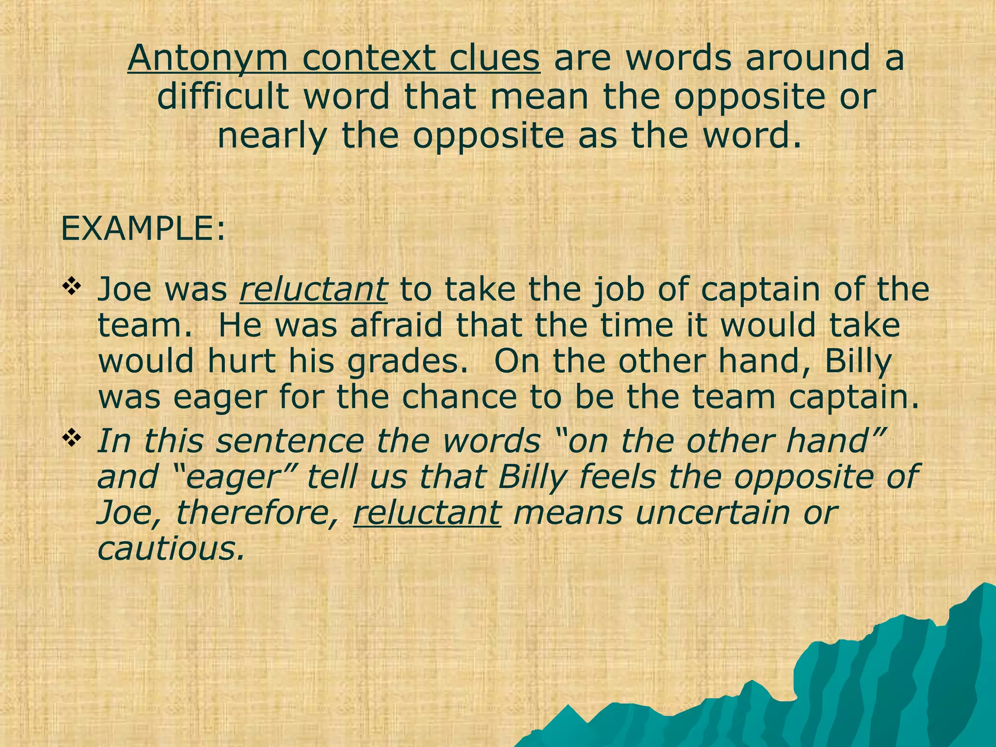 Types of context clues | PPT