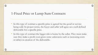 Types of contract in Project management | PPT