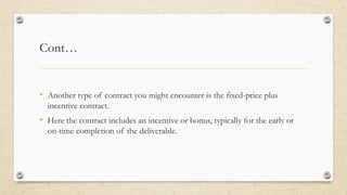 Types of contract in Project management | PPT