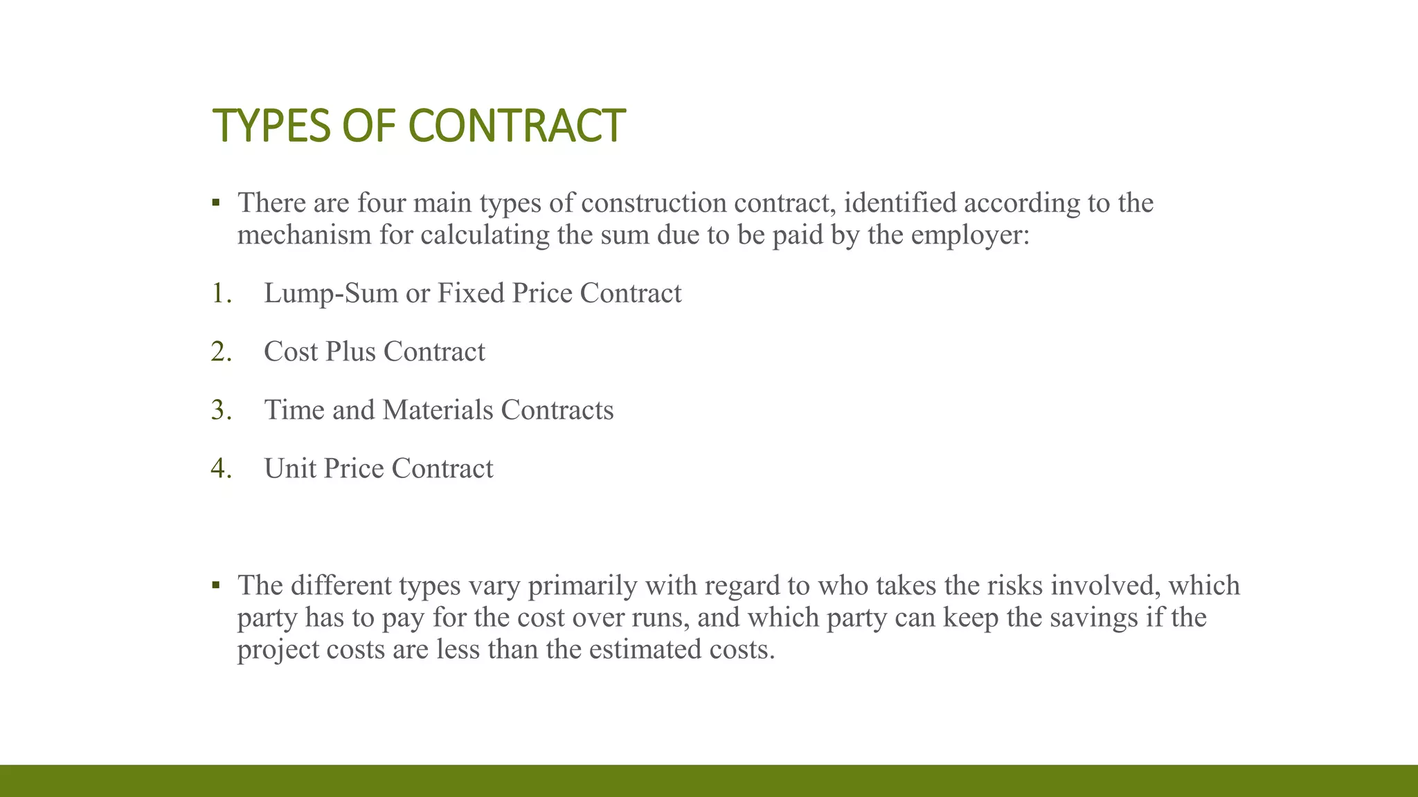 Types of contract | PPTX