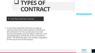 TYPES OF CONTRACT. Used in civil engineering pptx | PPTX