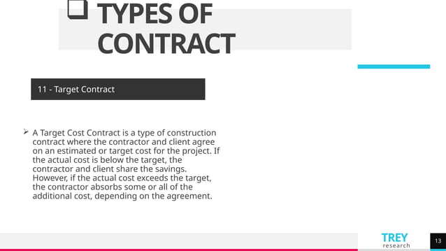 TYPES OF CONTRACT. Used in civil engineering pptx | PPTX