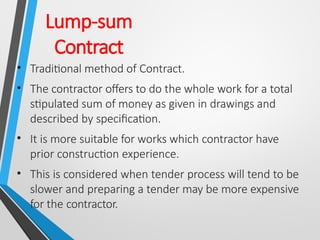 Types of construction contracts pro and cons | PPT