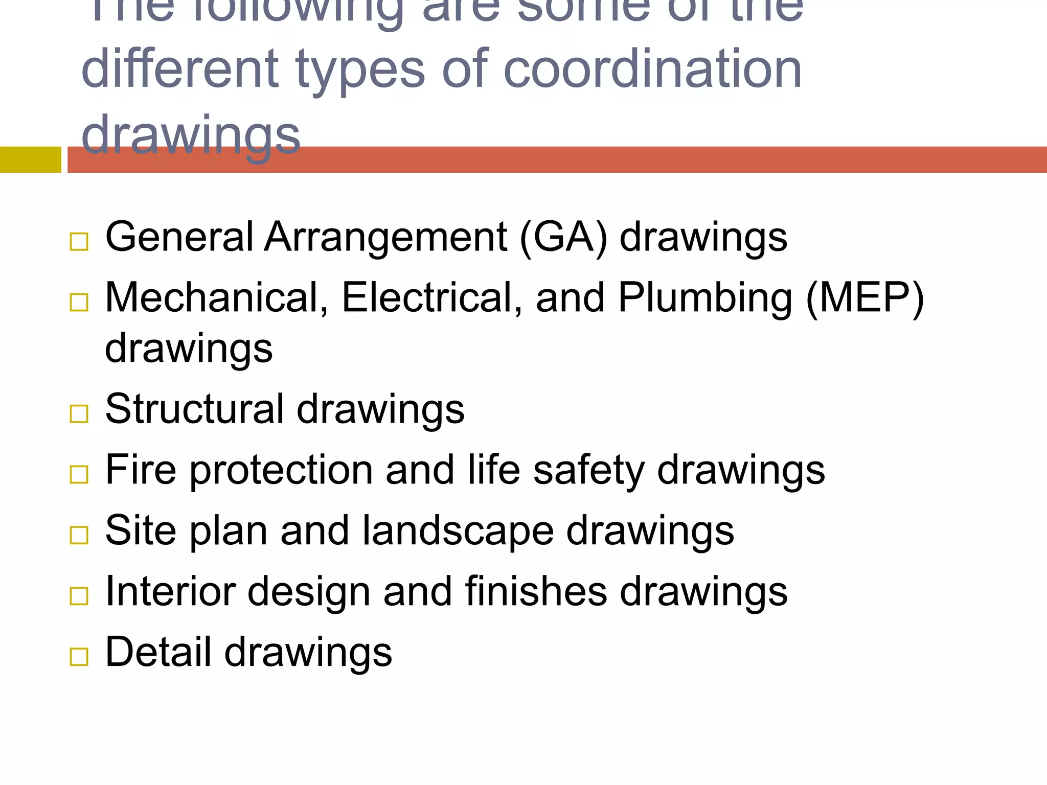 Types of Coordination Drawings | PPTX