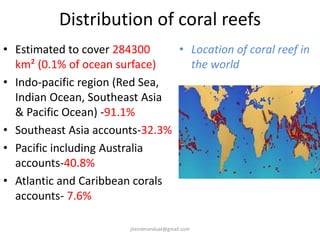 Types of coral reefs and its distribution | PPTX