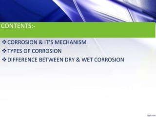 Types of corrosion | PPTX