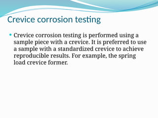 types of corrosion that could affect metals | PPT