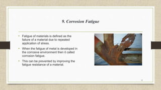 Types of corrosion and Prevention of corrosion | PPTX