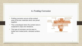 Types of corrosion and Prevention of corrosion | PPTX