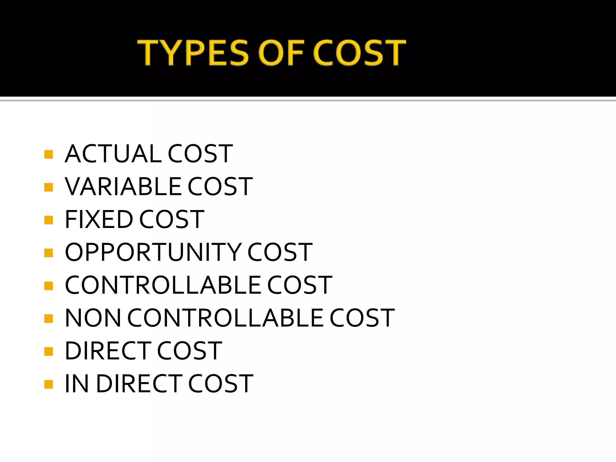 Types of cost | PPTX