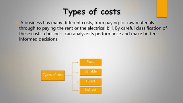 Types of costs | PPTX