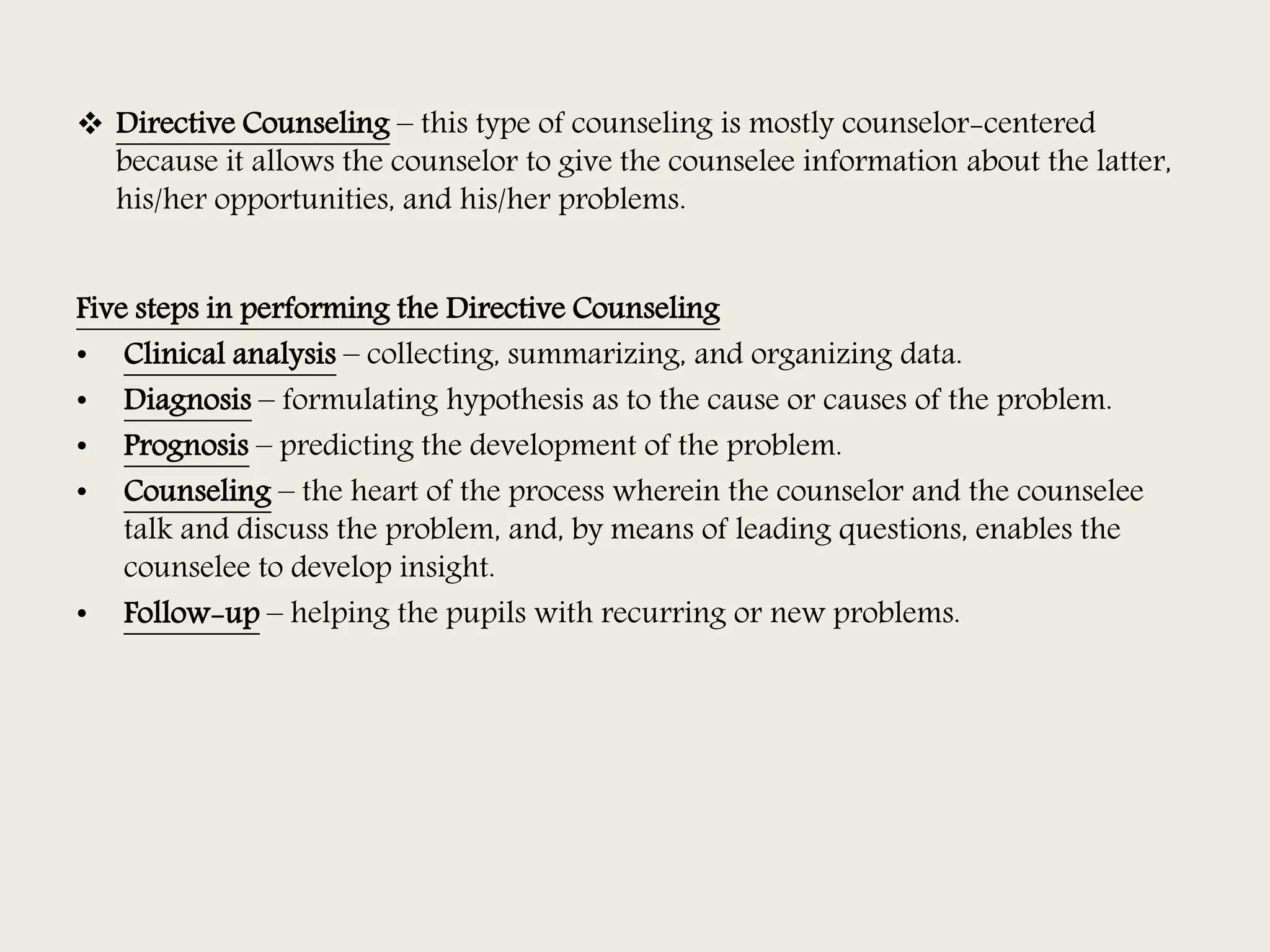 Types of counseling | PPTX