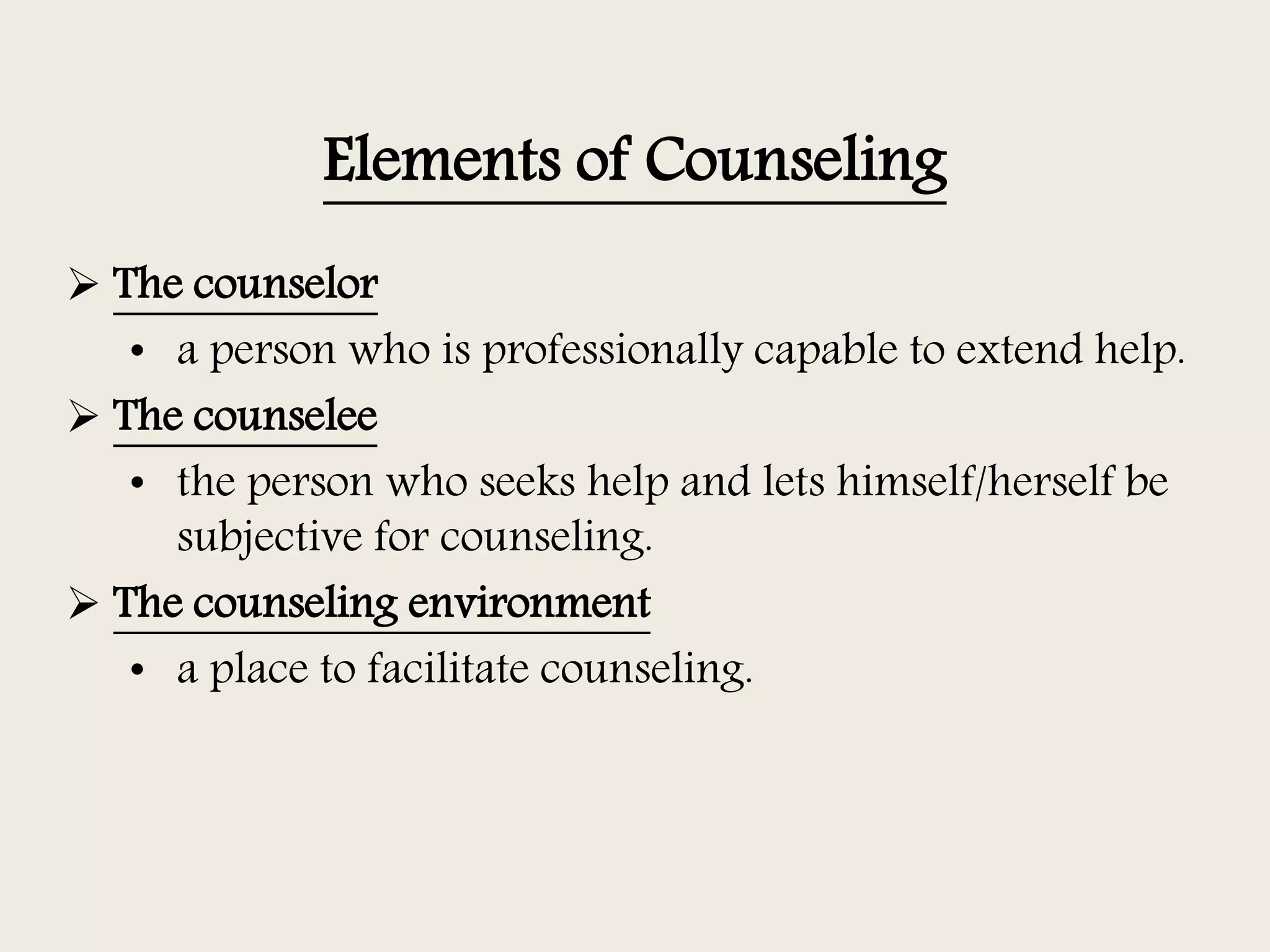 Types of counseling | PPTX
