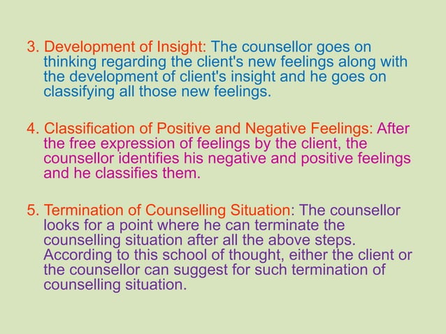 Types of counseling directive, non-directive, and eclectic counselling ...