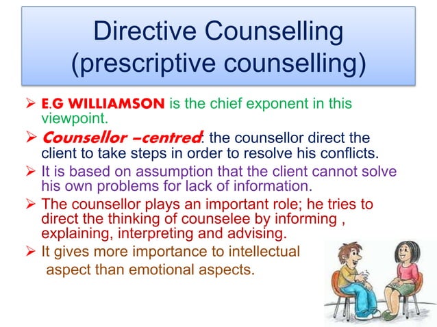 Types of counseling directive, non-directive, and eclectic counselling ...